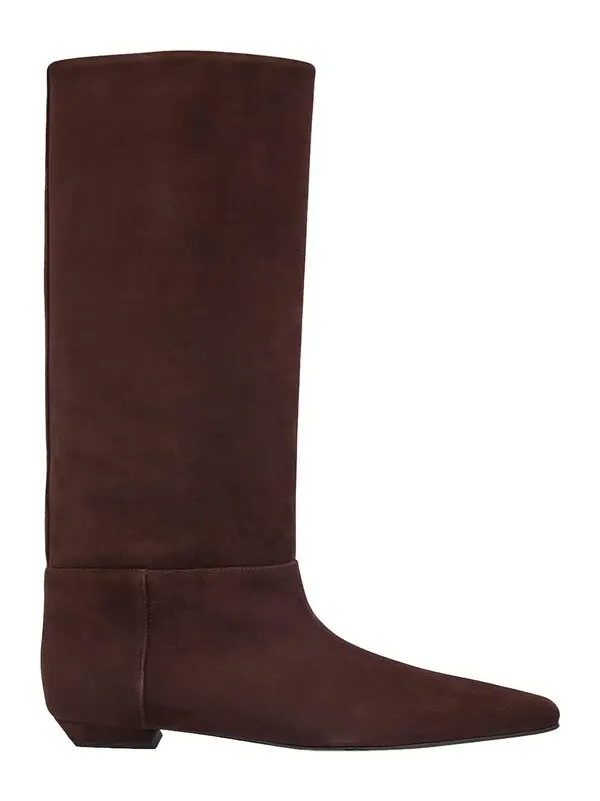 Proenza Schouler Trap Flat Leather Knee-high Boots - Chocolate