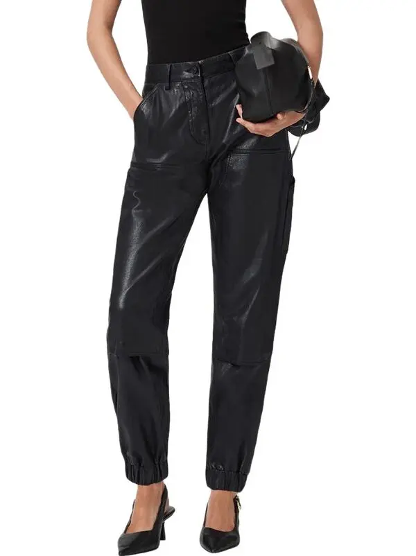 ALLSAINTS El Carpenter Leather Joggers - Black