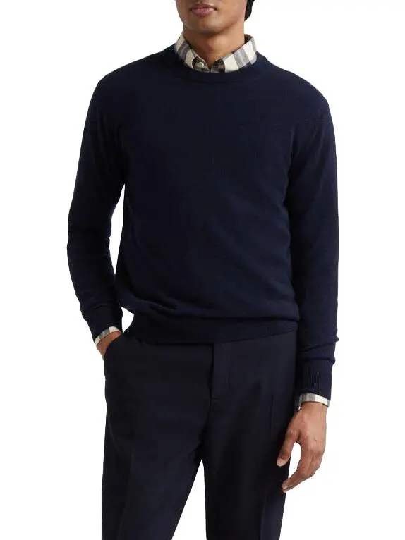Sunspel Cashmere Crewneck Sweater - Navy