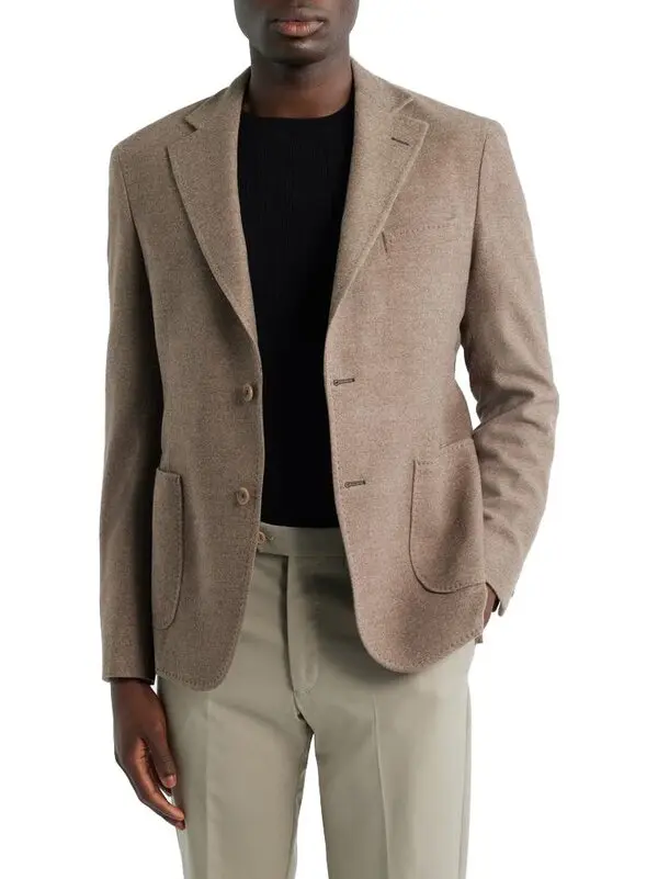 HERITAGE GOLD Drago Regular-fit Super 180s Wool Sport Coat - Taupe