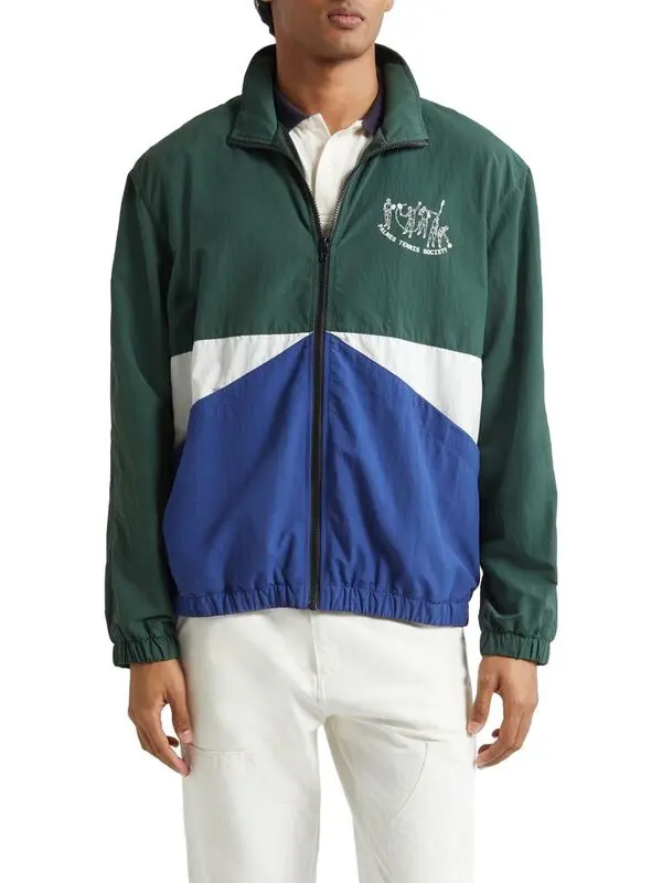 PALMES Practice Recycled Nylon Track Jacket - Dark Green