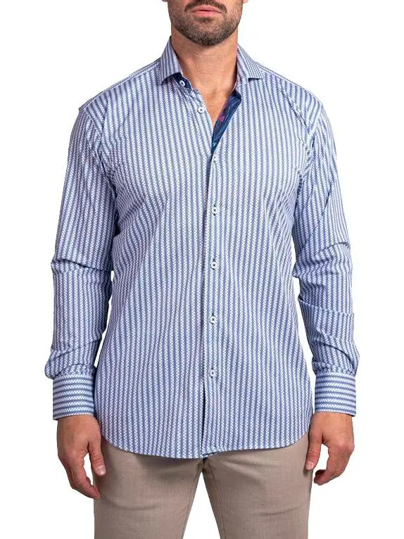 MACEOO Einstein Stretch Ascension Contemporary Fit Button-up Shirt - White