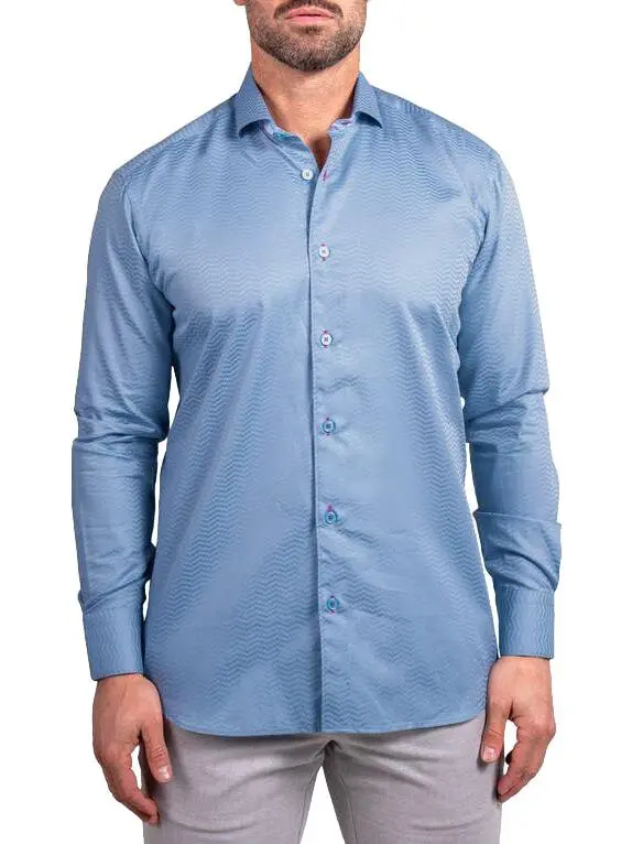 MACEOO Einstein Ascension Contemporary Fit Button-up Shirt - Grey