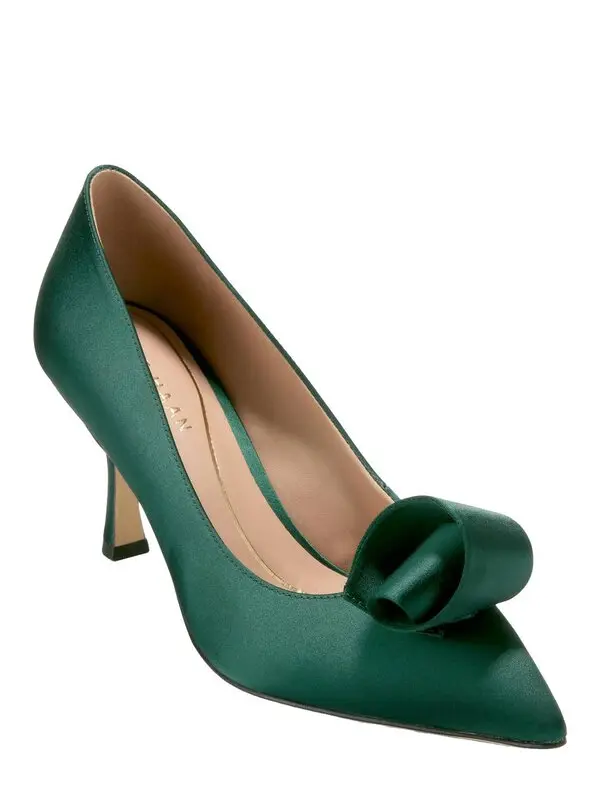 Cole Haan Florette Pointed Toe Pumps - Rainforest Satin