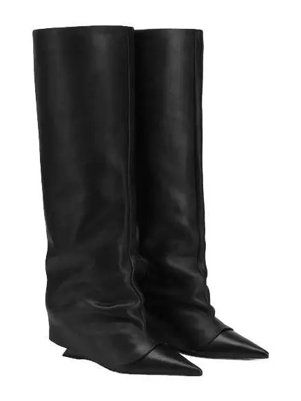 NAKED WOLFE Stated Leather Boots - Black