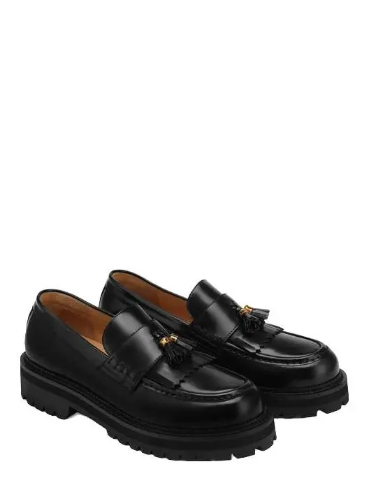 NAKED WOLFE Banter Box Leather Loafer - Black