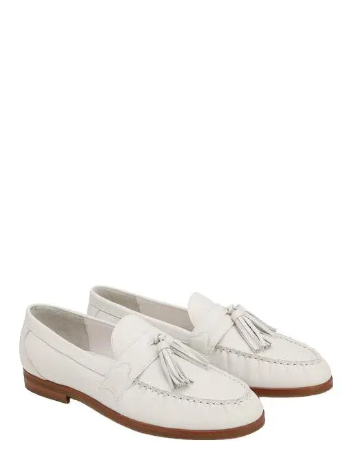 NAKED WOLFE Lido Cow Suede Loafer - White