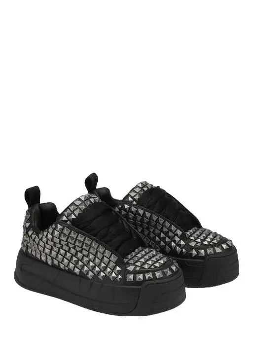 NAKED WOLFE Slide Studded Sneakers - Black