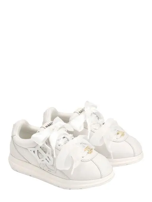 NAKED WOLFE Expense Leather Sneakers - White
