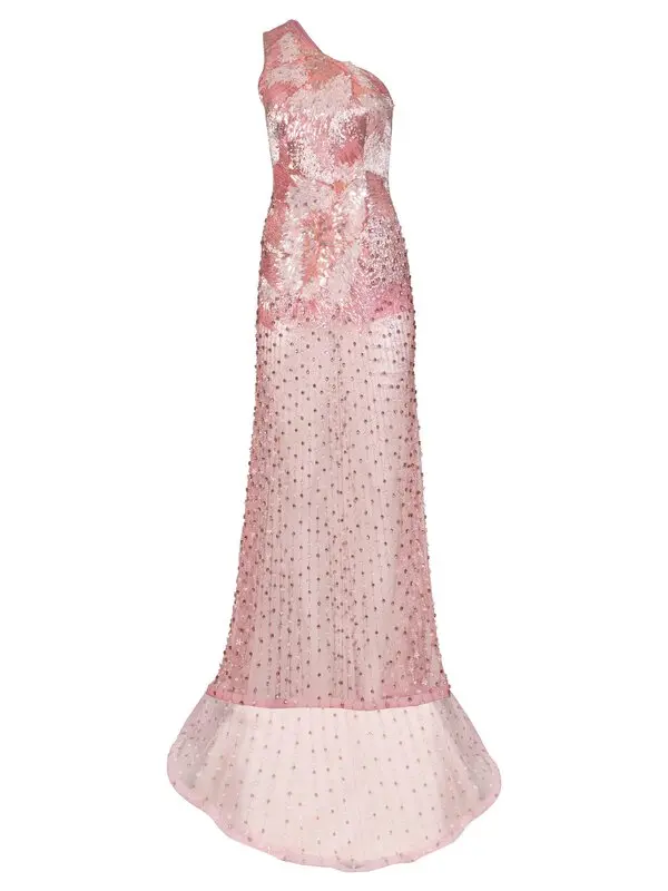 LA FUORI Embroidered Gown - Pink