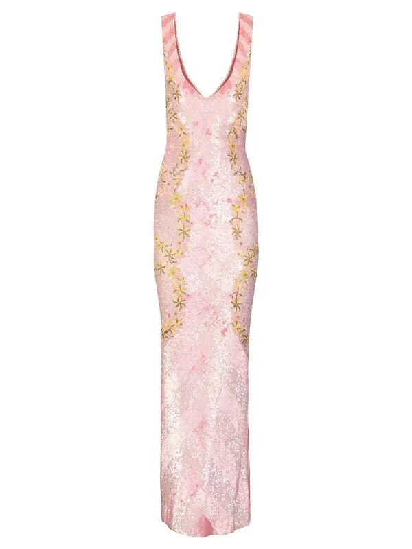 LA FUORI Embellished Gown - Pink
