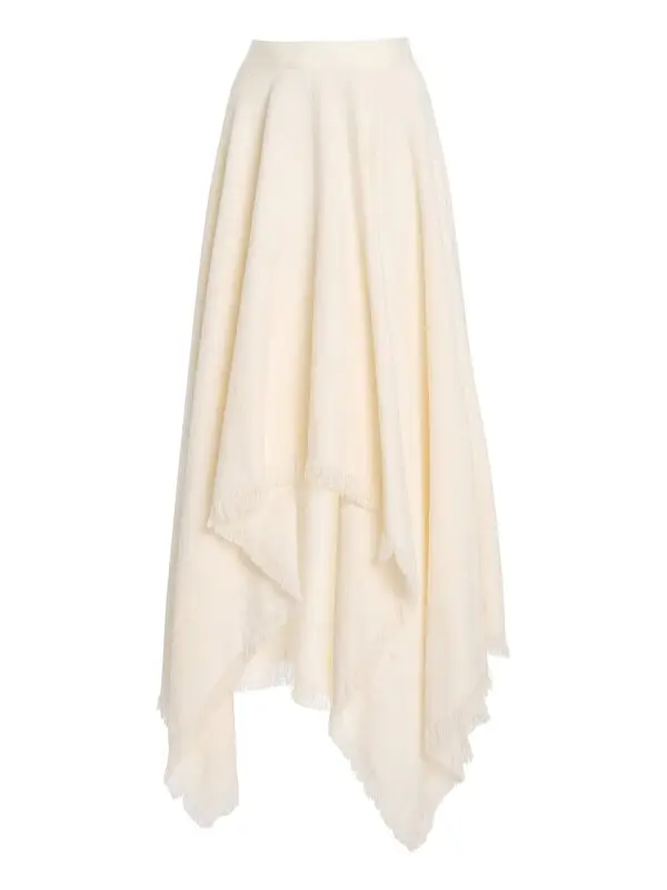KALLMEYER Felicity Cascade Maxi Skirt - Ivory