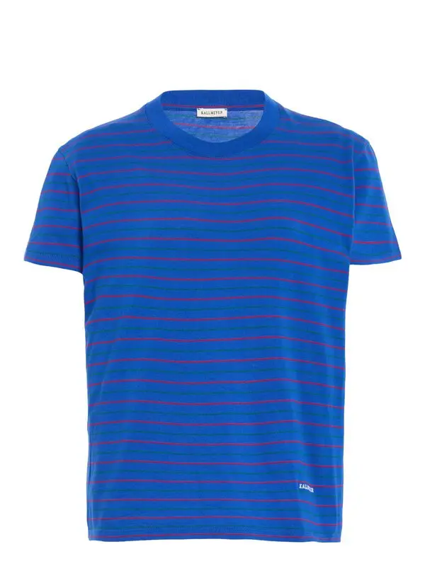 KALLMEYER Kenzie Striped Cotton T-shirt - Blue