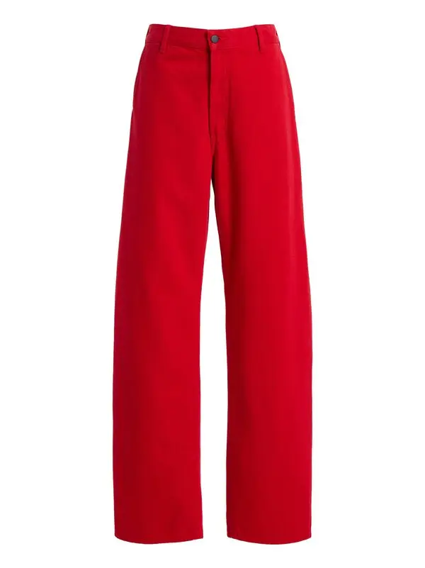KALLMEYER Wide Leg Column Jeans - Red
