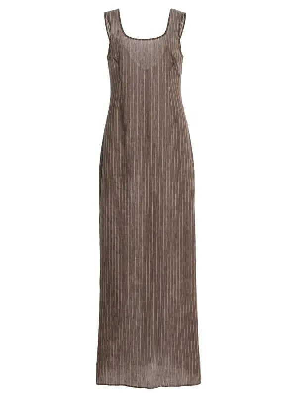 KALLMEYER Isadora Linen-blend Gown - Grey