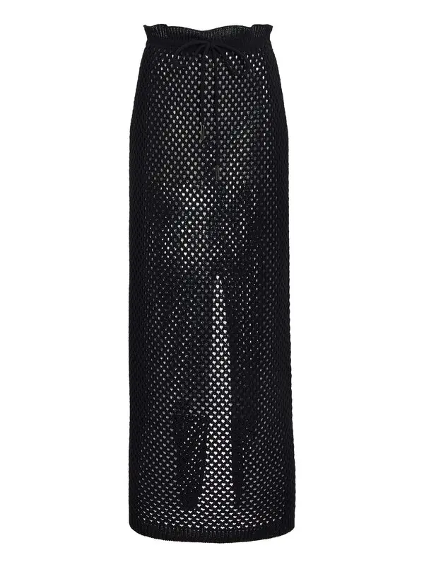 KALLMEYER Regina Cotton-blend Maxi Skirt - Black