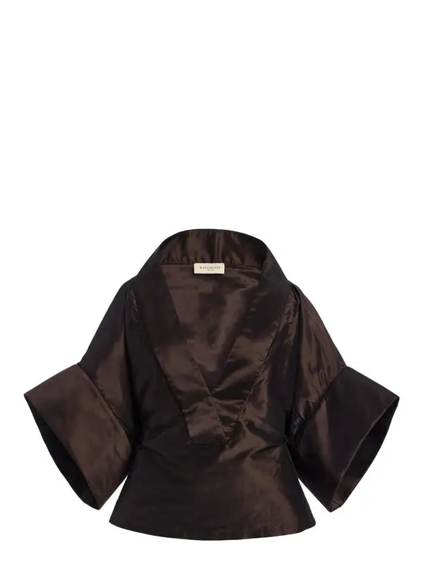 KALLMEYER Winslow Silk Top - Brown