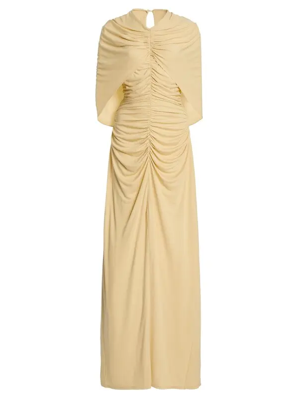 KALLMEYER Matilda Cape-detail Gown - Yellow