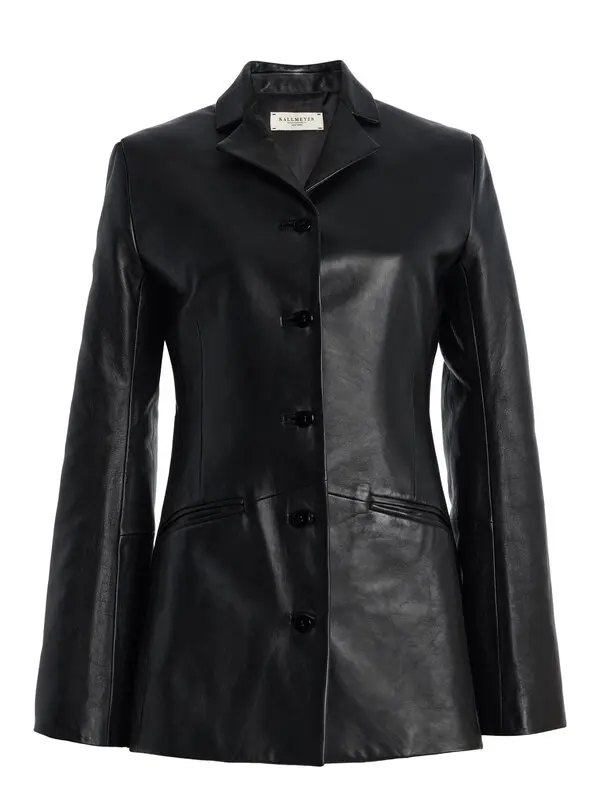 KALLMEYER Benny Longline Leather Blazer - Black