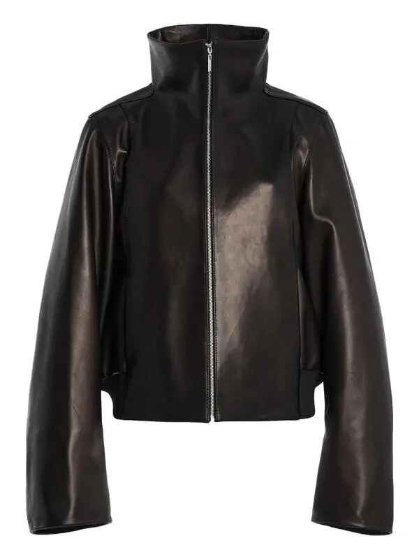 KALLMEYER Liam Leather Bomber Jacket - Black