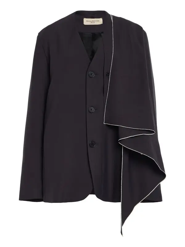 KALLMEYER Jamie Scarf Blazer - Black