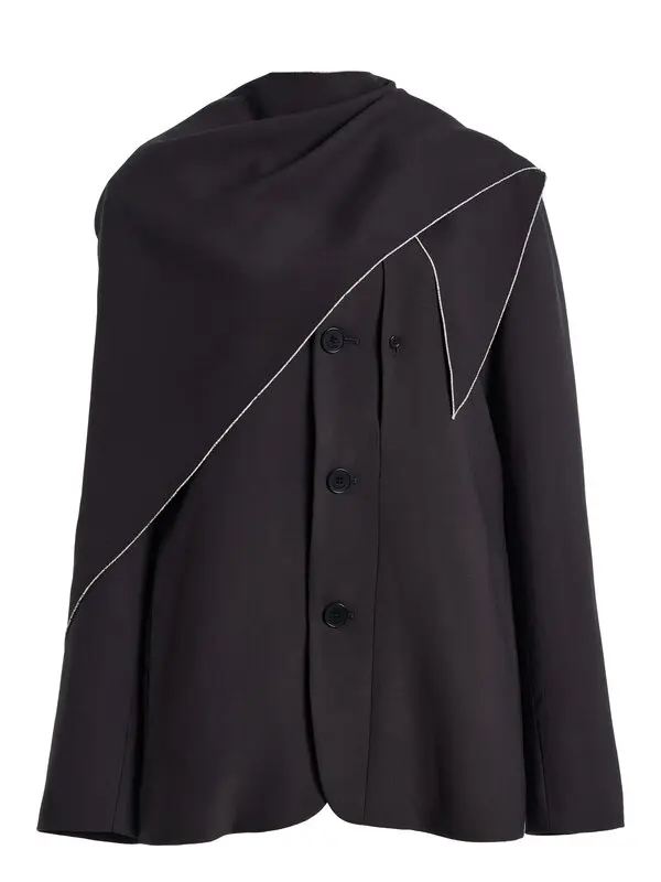 KALLMEYER Scarf Blazer - Black