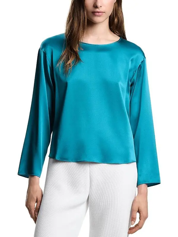 Emporio Armani Silk Blend Top - Solid Light