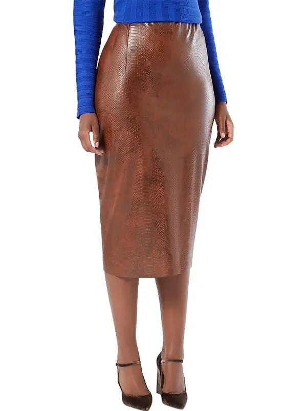 Marina Rinaldi Aidone Pencil Skirt - Tobacco