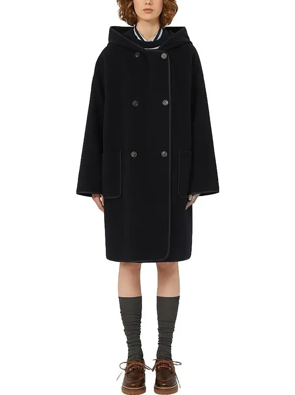 Max Mara Bergen Wool Coat - Navy