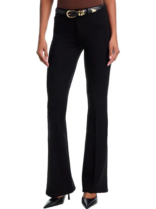 L'Agence Marty Ponte Flare Pants - Black