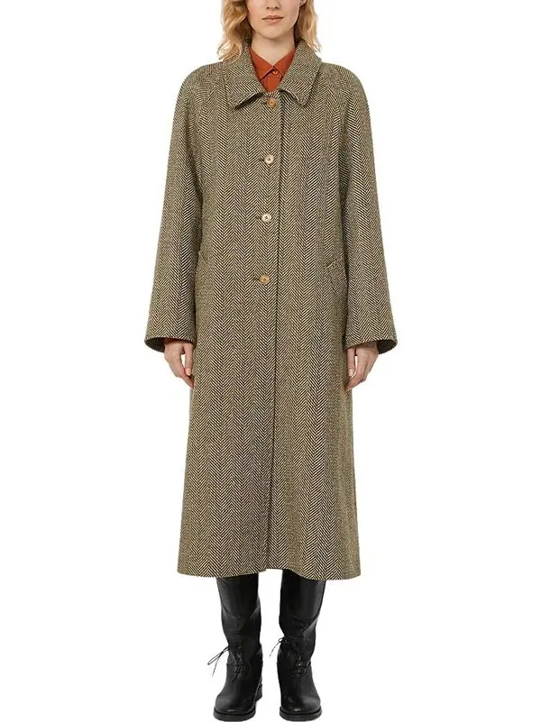 Max Mara Weekend Signature Ugola Wool Blend Coat - Green
