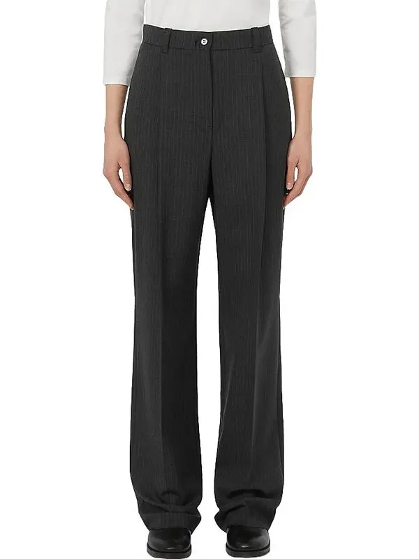 Max Mara Weekend Signature Salsa Wool Pants - Dark Grey