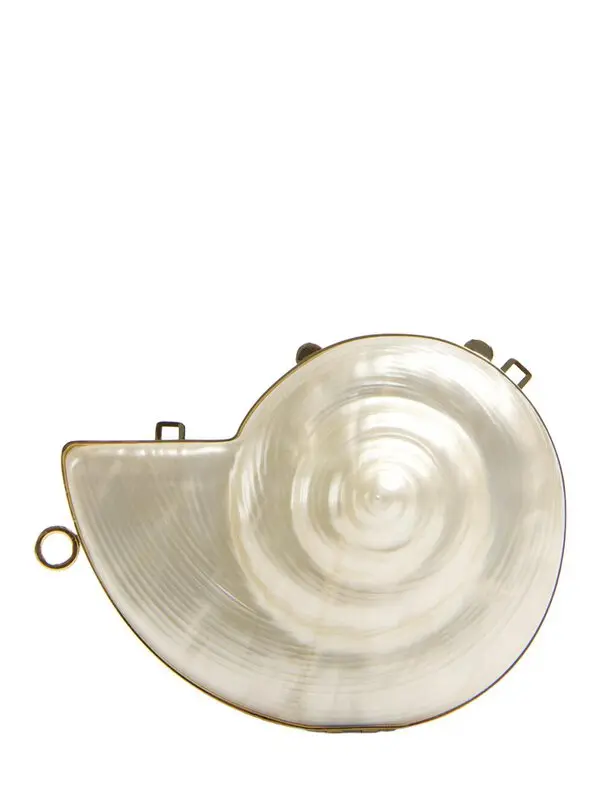 Simkhai Marion Shell Clutch - White