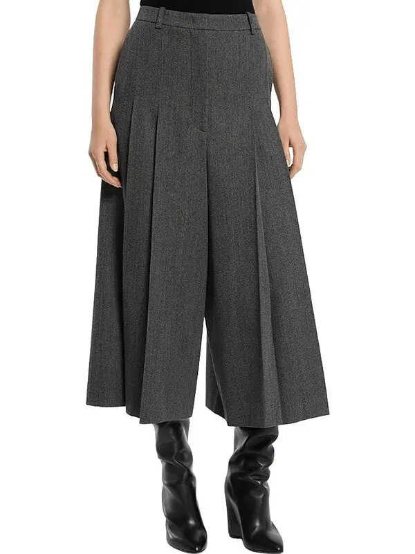 Michael Kors Pleated Culottes - Black/pearl