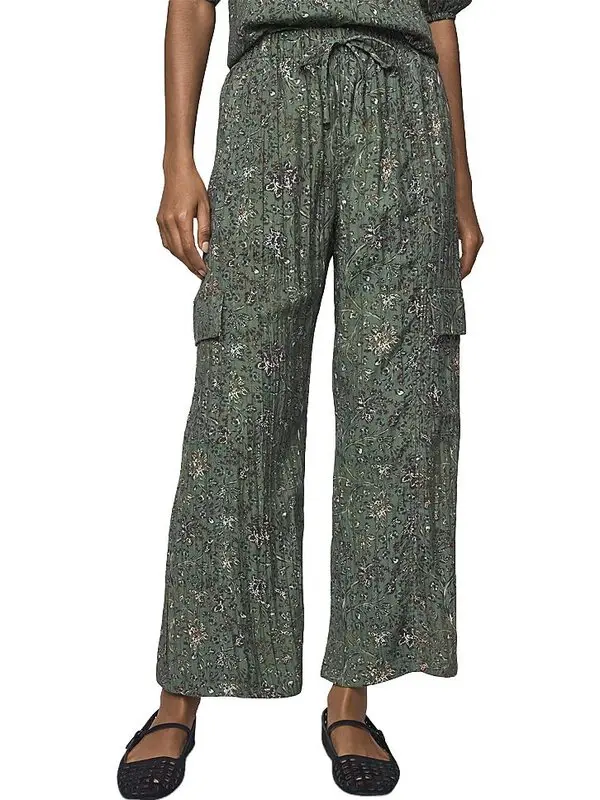 Splendid Versailles Floral Pleated Cargo Pants - Vine Floral