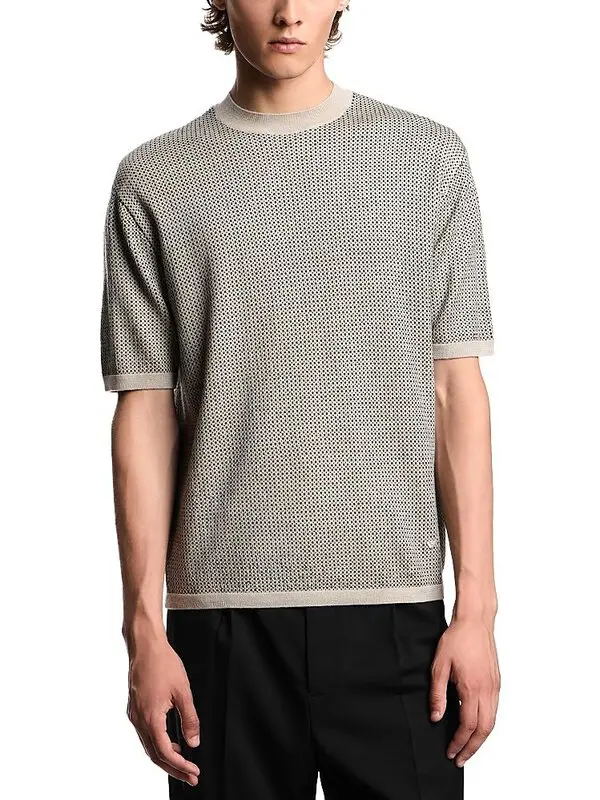 Emporio Armani Virgin Wool Short Sleeve Sweater - Fancy Brown