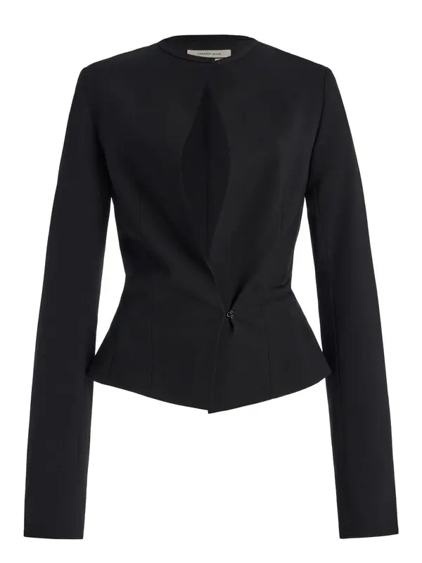 COLLEEN ALLEN Keyhole Wool Jacket - Black