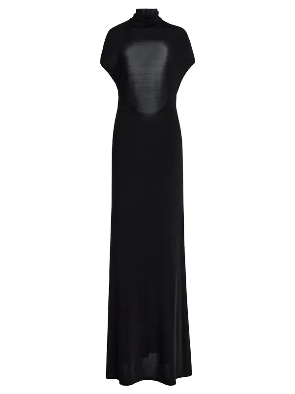 COLLEEN ALLEN Backless Sleeveless Jersey Dress - Black