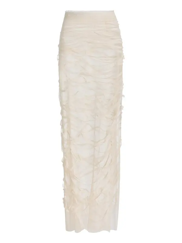COLLEEN ALLEN Lace Maxi Skirt - Off-white