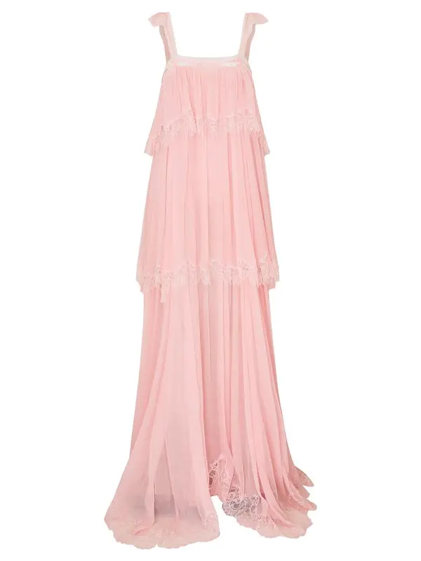 LoveShackFancy Maralee Tiered Gown - Pink