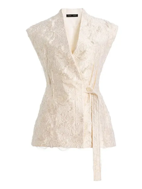 Proenza Schouler Cindle Jacquard Vest - Off-white