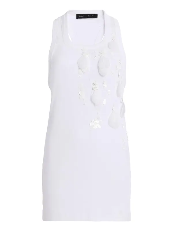 Proenza Schouler Embroidered Cotton Top - White