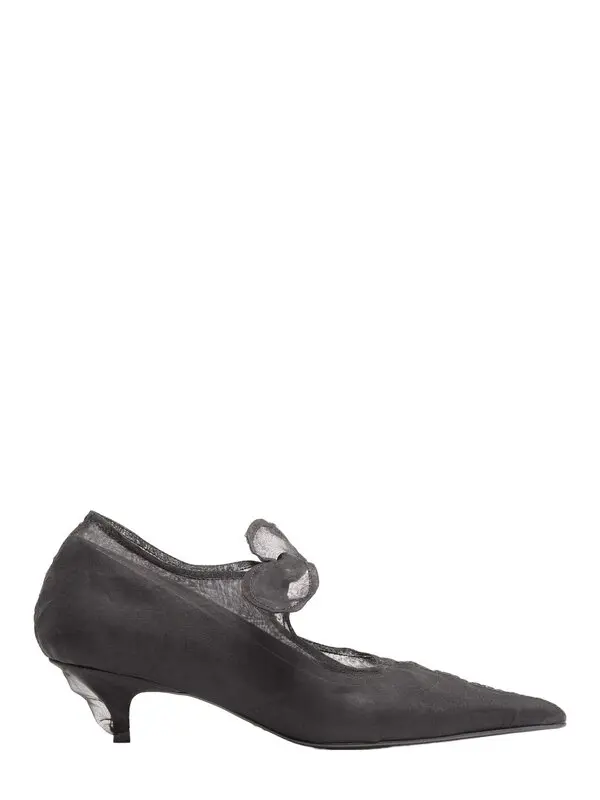 Proenza Schouler Slash Organza Pumps - Black