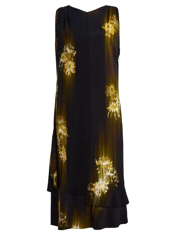 Proenza Schouler Rhetta Satin Back Crepe Maxi Dress - Print