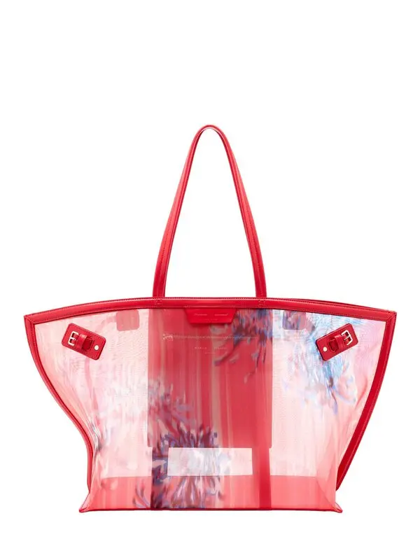Proenza Schouler Days Carryall In Printed Mesh - Red
