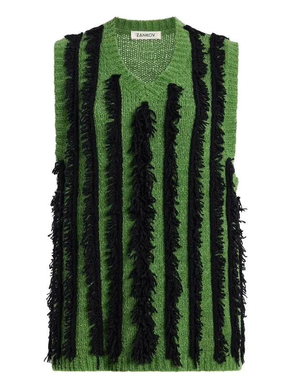 ZANKOV Lorna Embroidered Cotton-blend Vest - Multi