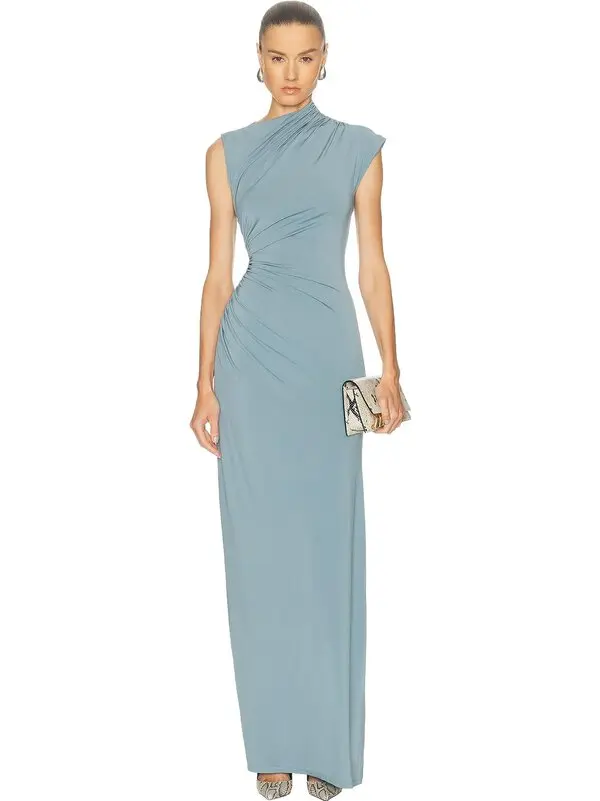 EAVES Auda Gown - Slate Blue