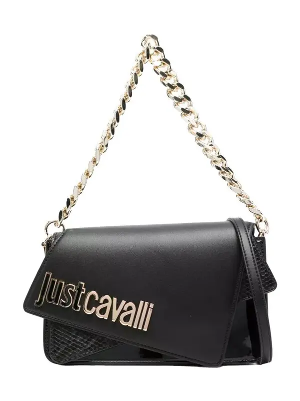 Just Cavalli Logo-lettering Shoulder Bag - Black