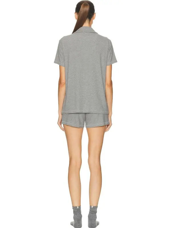 SKIMS Soft Lounge Short Sleep Set - Heather Grey