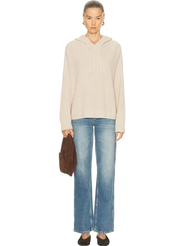 Jenni Kayne Cashmere Fisherman Hoodie - Oatmeal